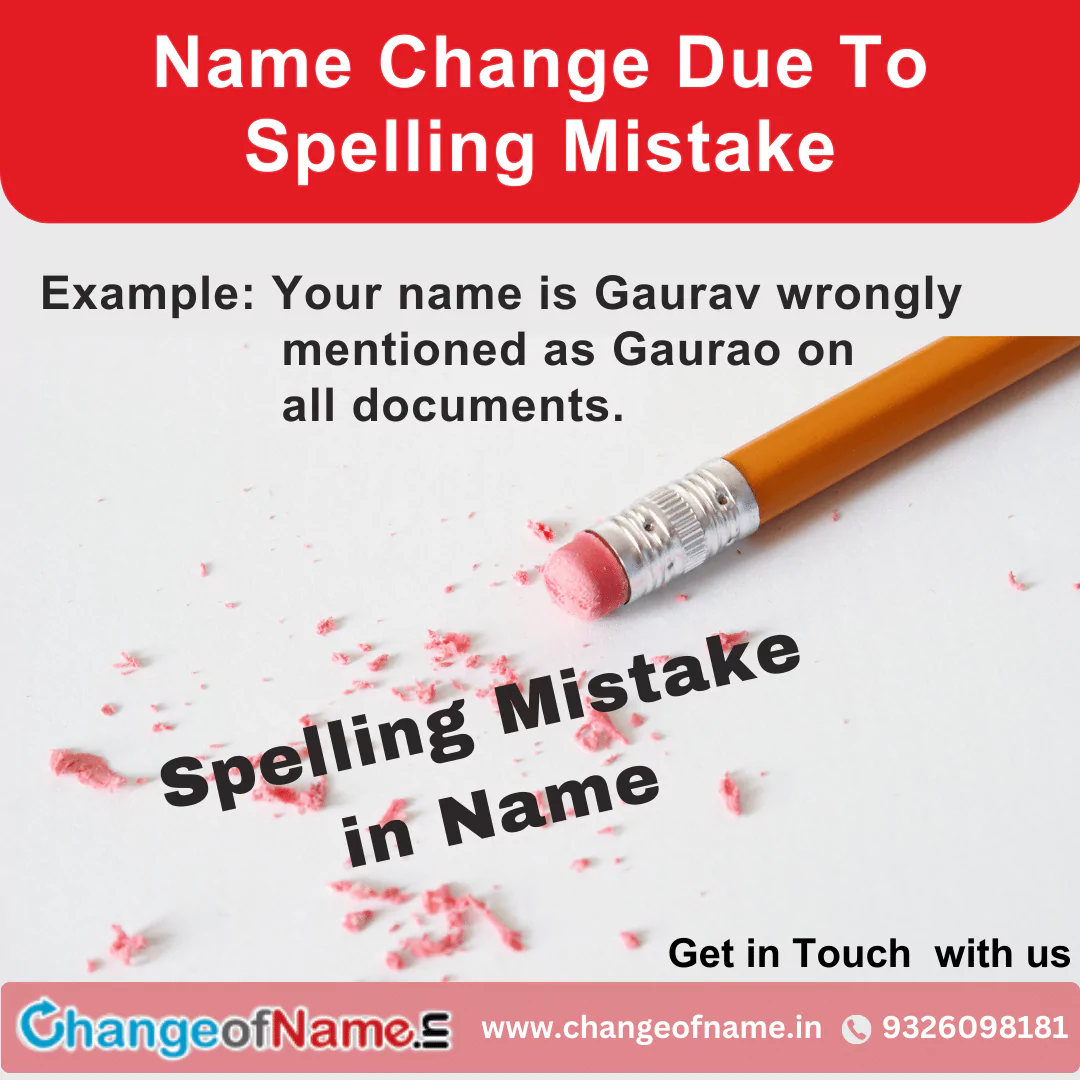 Change of Name Due to Spelling Mistake in Chennai, Telangana | Gazette ...