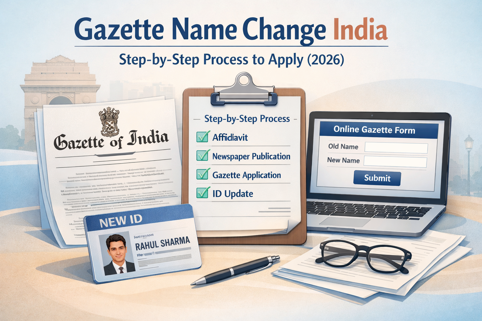 Gazette Name Change India – Step-by-Step Process to Apply (2026)