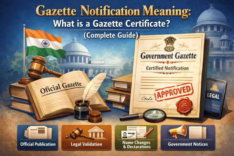 Gazette Notification Meaning: What is a Gazette Certificate