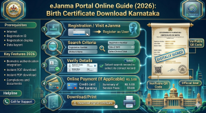 Birth Certificate Download Karnataka: eJanma Portal Online Guide (2026)